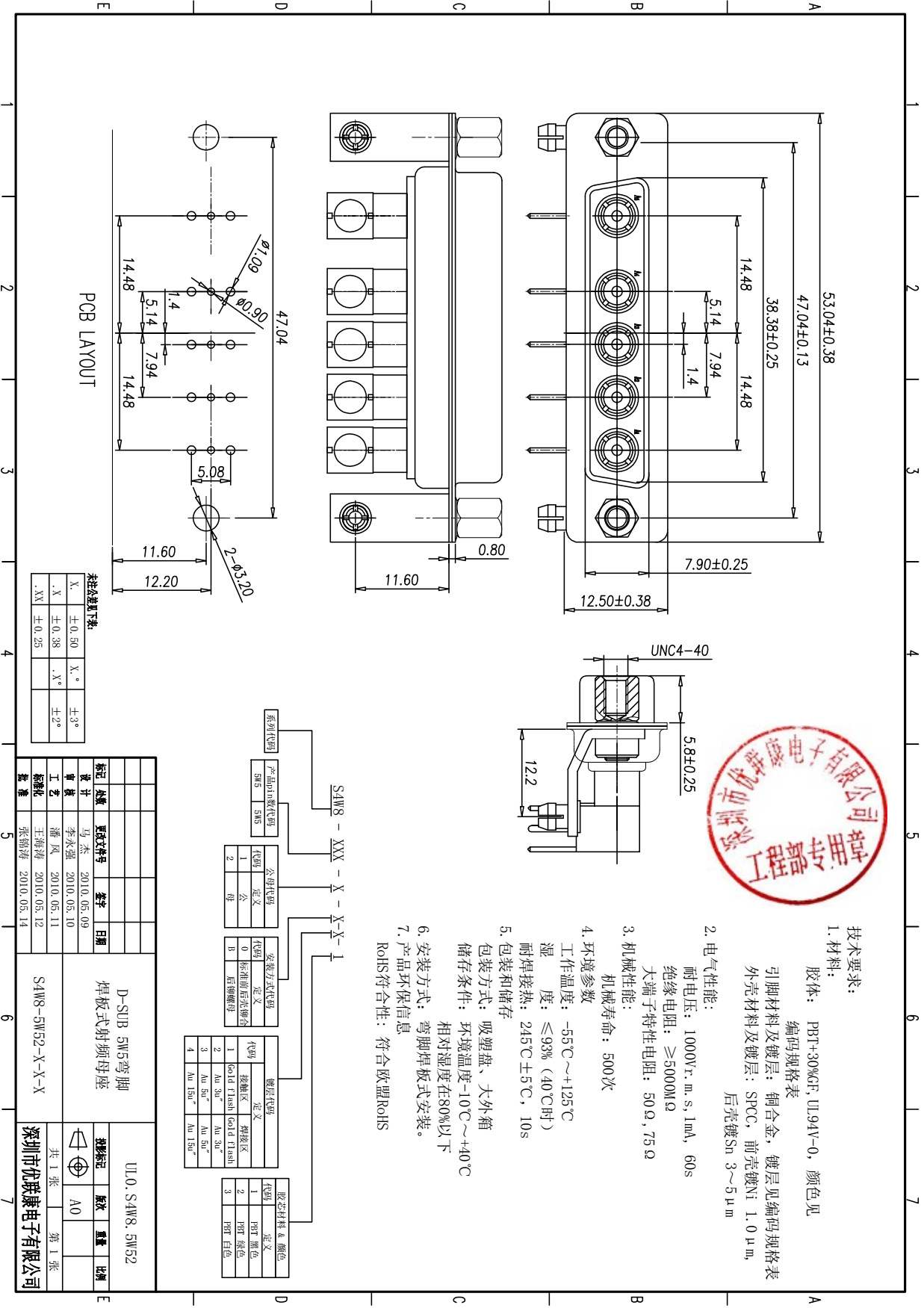 射频弯脚式5W5母头连接器 工业级插头 高频同轴d-sub 5W5母座插头-阿里巴巴