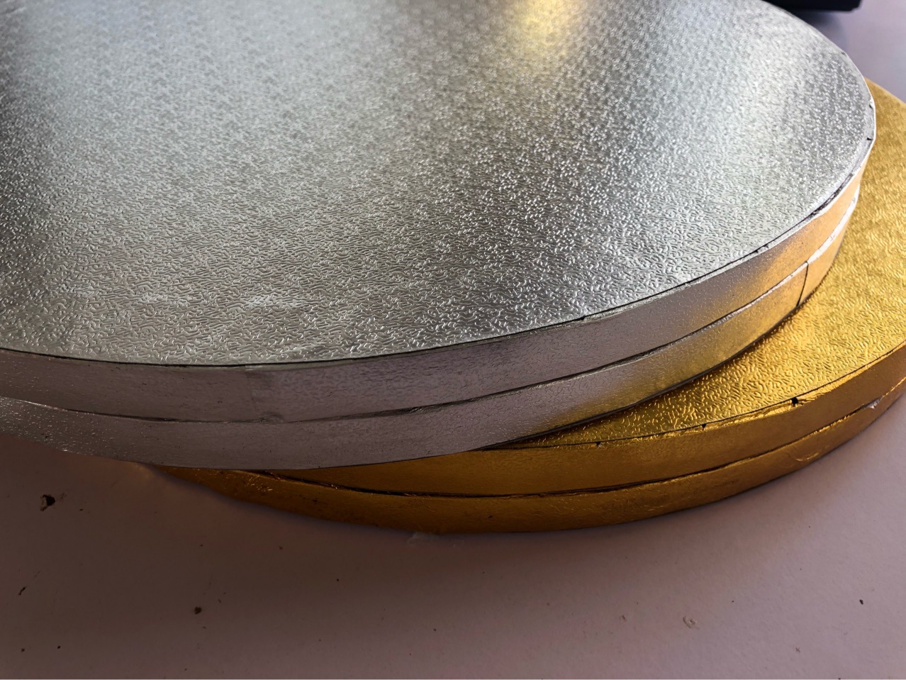 13mm Thick Corrugated Cake Base Fold Sugar Cake Transfer Board Golden ...