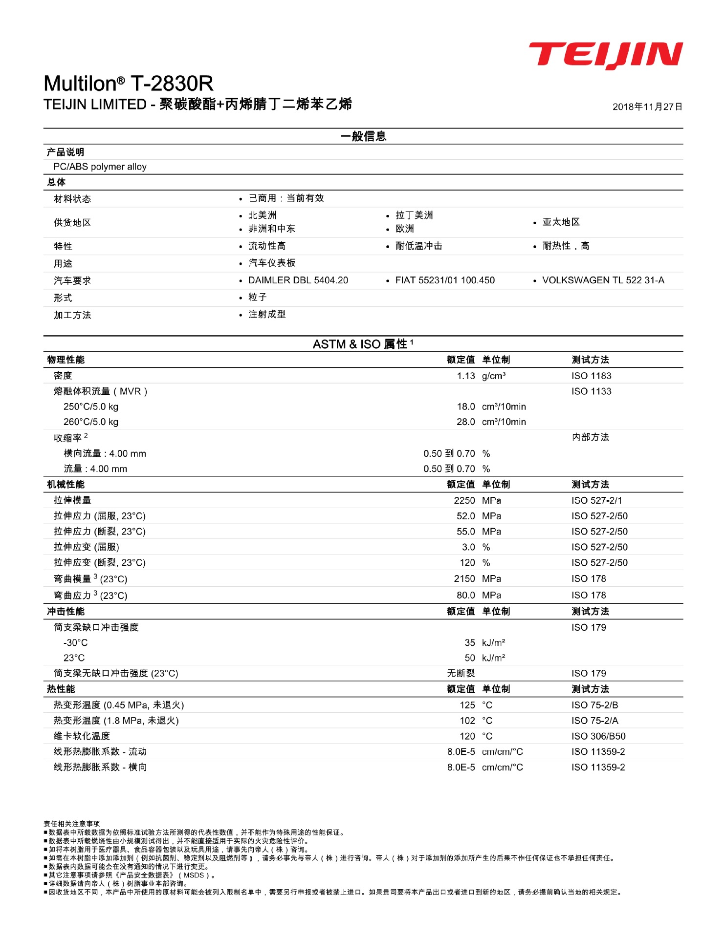 汽车仪表板耐低温PC/ABS合金日本帝人T-2810R/T-2830R/T-2850R-阿里巴巴