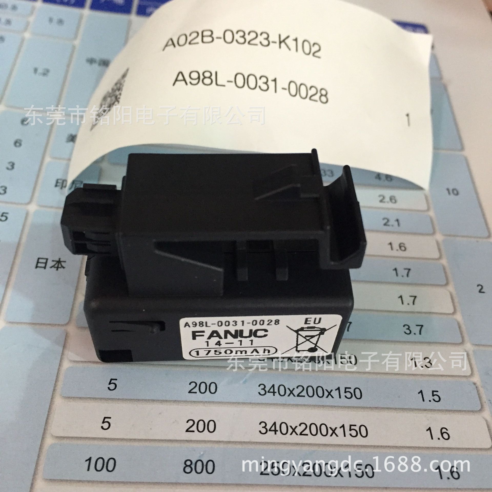 原装发那科A98L-0031-0028 A02B-0323-K102 1750mAH FANUC电池-阿里巴巴