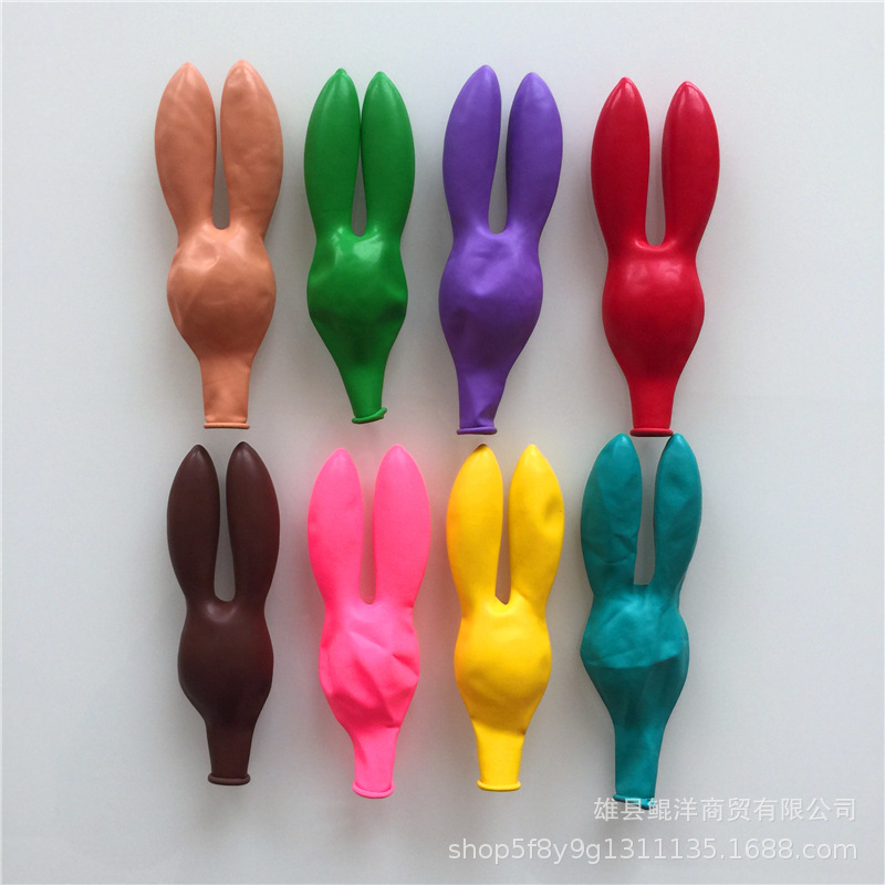 超萌大头兔子气球儿童玩具兔头兔脸异形兔首气球卡通猫脸兔首气球-阿里巴巴