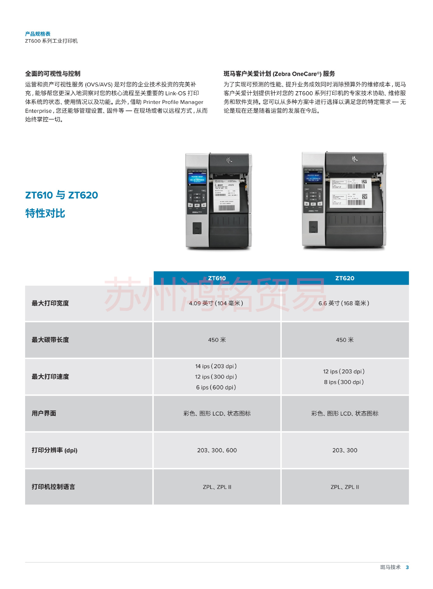 ZEBRA斑马 ZT610 600dpi工业高精度条码标签打印机含大回卷剥离器-阿里巴巴