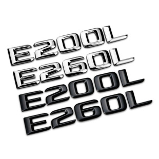 适用于奔驰E级车标E260L E320L E400L改装排量标字母尾箱数字车贴-阿里巴巴