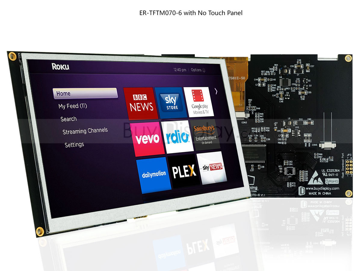 7寸TFT LCD彩色液晶显示屏配RA8875控制板/并串口/可配触摸屏-阿里巴巴