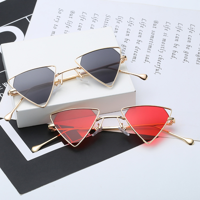 New Euro American punk personalized triangle Sunglasses men and women ...