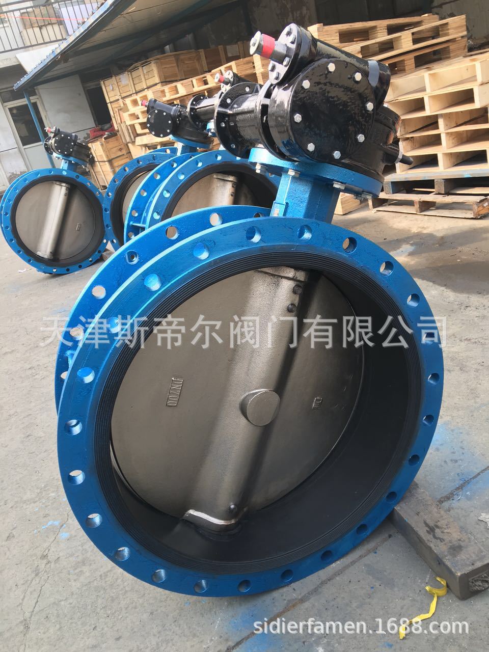 伸缩法兰蝶阀分体双法兰涡轮球墨铸铁蝶阀 天津SD341X-16Q-阿里巴巴