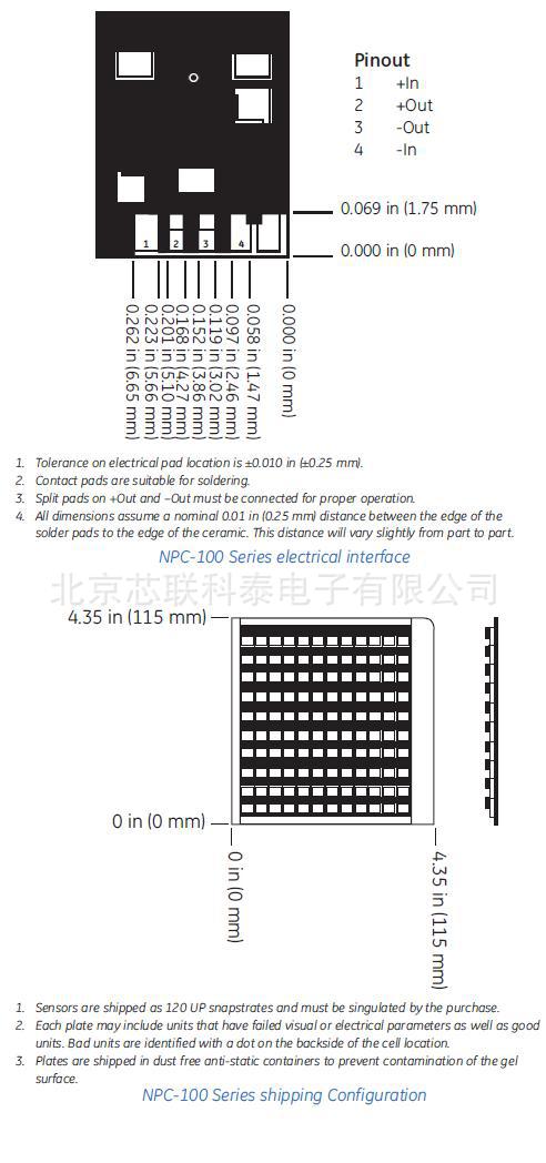 NovaSensor 一次性有创血压造影技术300mmHg压力传感器NPC-100-阿里巴巴