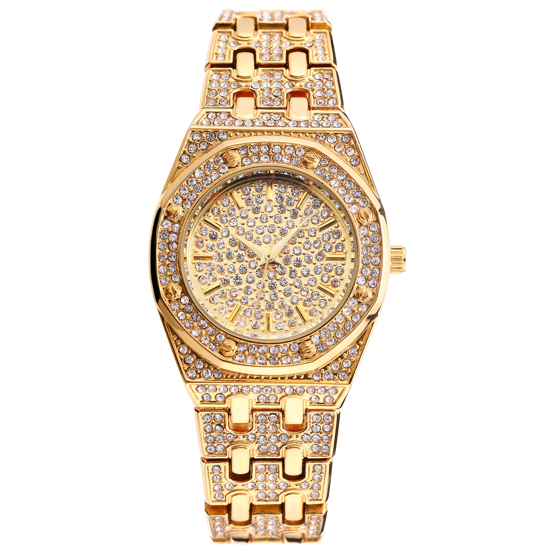 Fast selling hot sale fashion waterproof full diamond women's watch ...