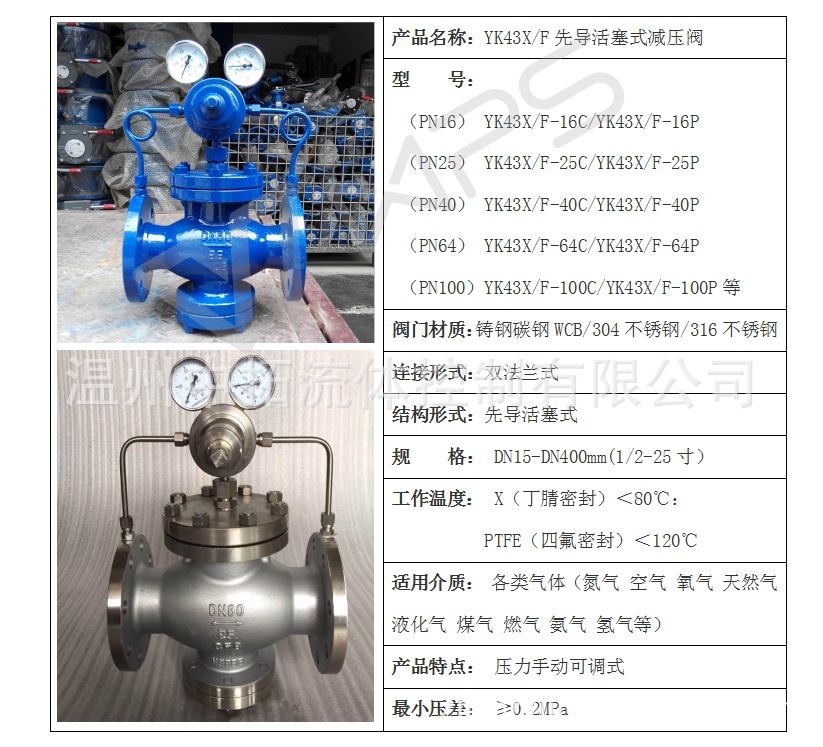 YK43F-16P带表减压阀DN150不锈钢304减压阀DN80压缩空气调压阀3寸-阿里巴巴