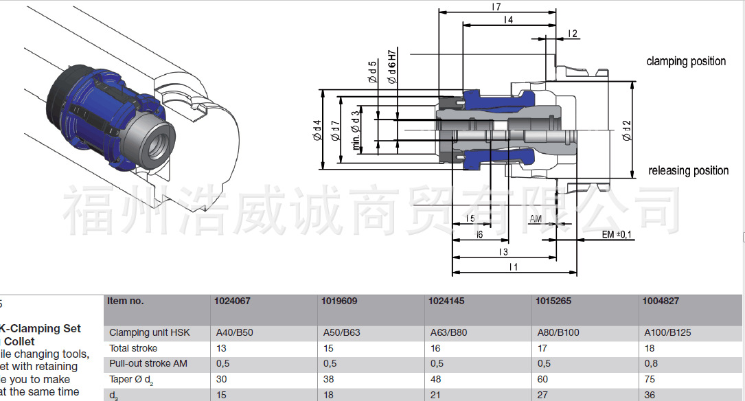 德国ROHM 拉刀爪 1037449 1297370 HSK-A63 HSK-B80-阿里巴巴
