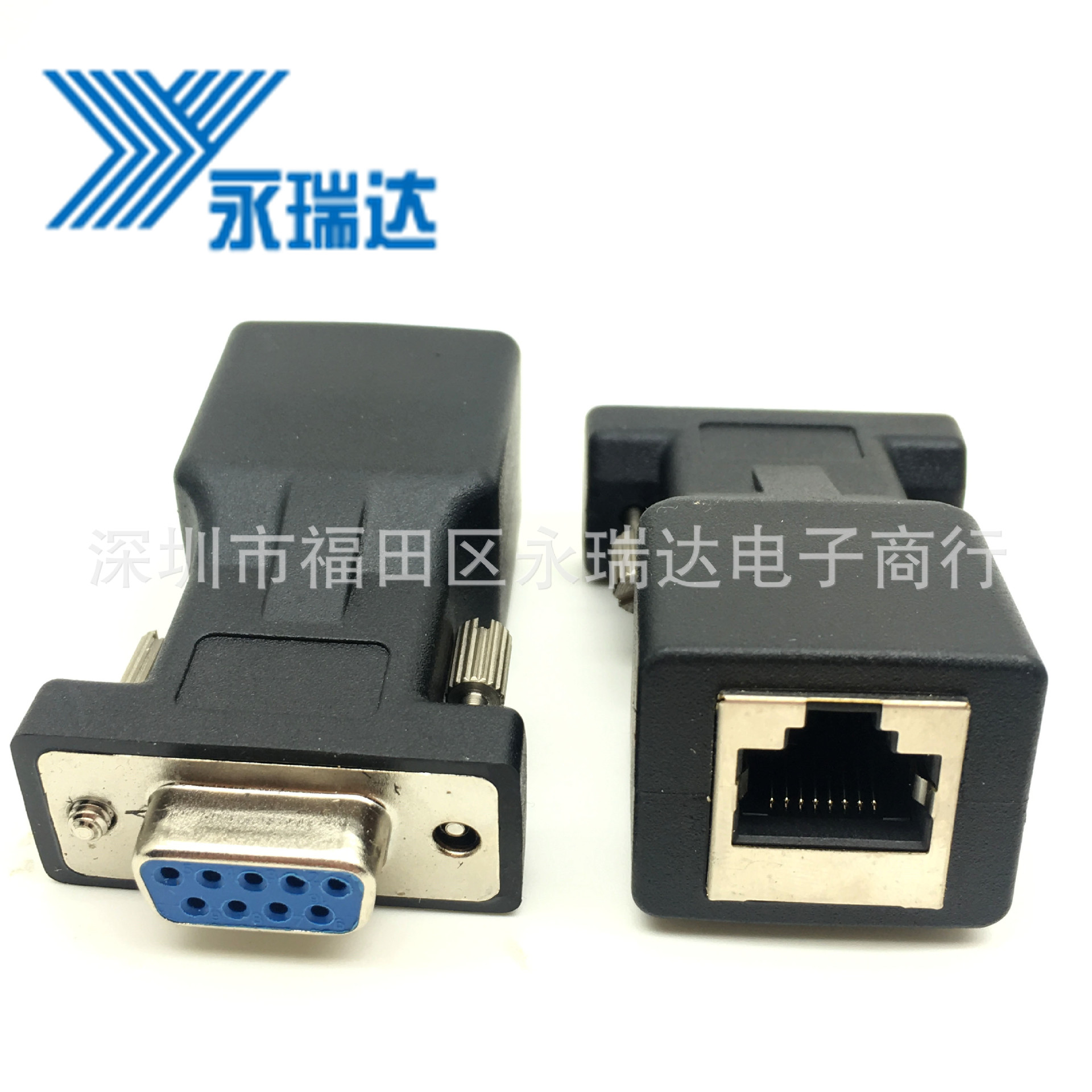 RJ45转串口 RJ45转DB9串口 网口转9针串口转网口转接头 DB9母头-阿里巴巴