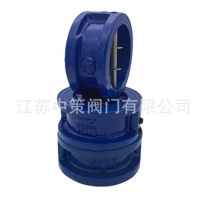 H77X-10/16 铸铁蝶形对夹式双瓣止回阀 DN50 DN80 DN100 DN150-阿里巴巴
