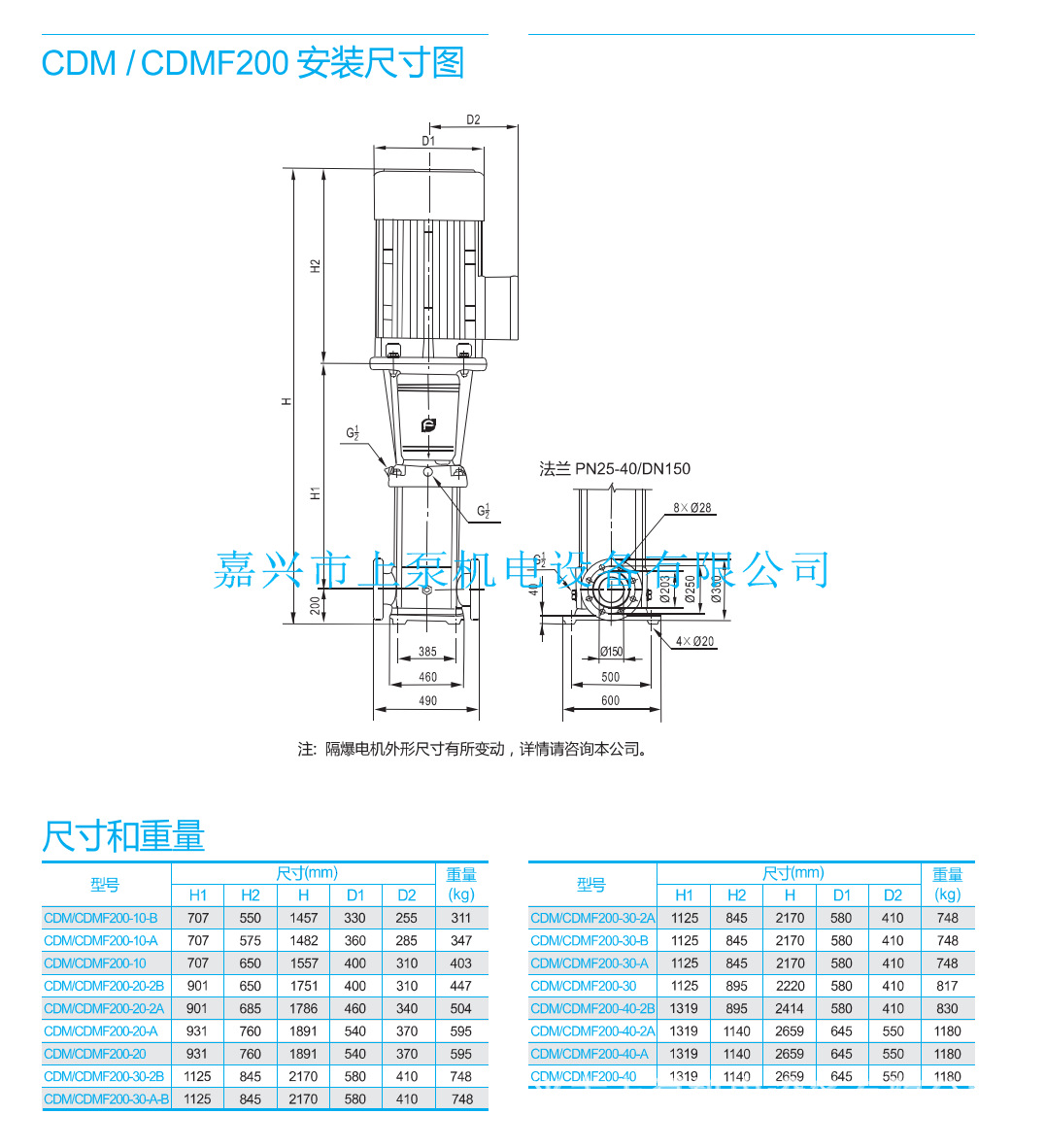 南方泵CDM200-40-2B轻型立式多级离心泵-阿里巴巴