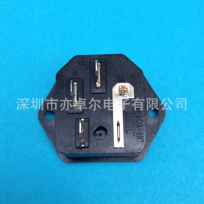 台湾原装正品 JEC 捷森 二合一带保险的三孔电源插座 JR-101-1F-阿里巴巴