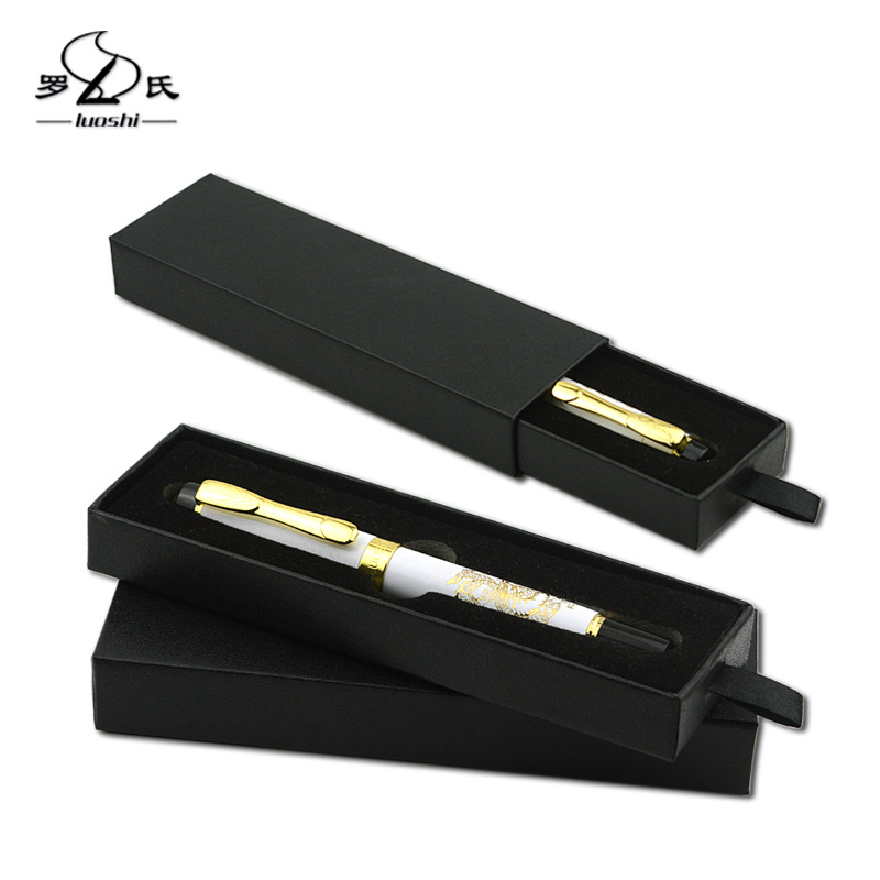 黑色笔盒纸质礼品笔盒子通用签字笔钢笔盒礼品笔包装赠送定制logo-阿里巴巴