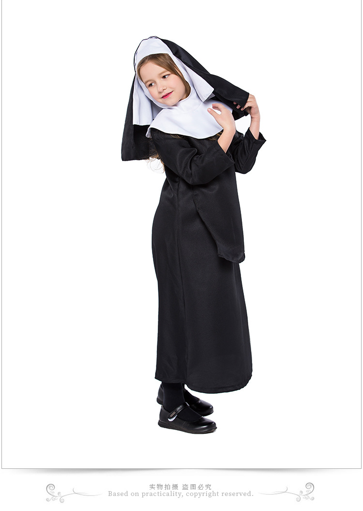 Halloween child nun costume cosplay jesus christ girl costume NHFE153950
