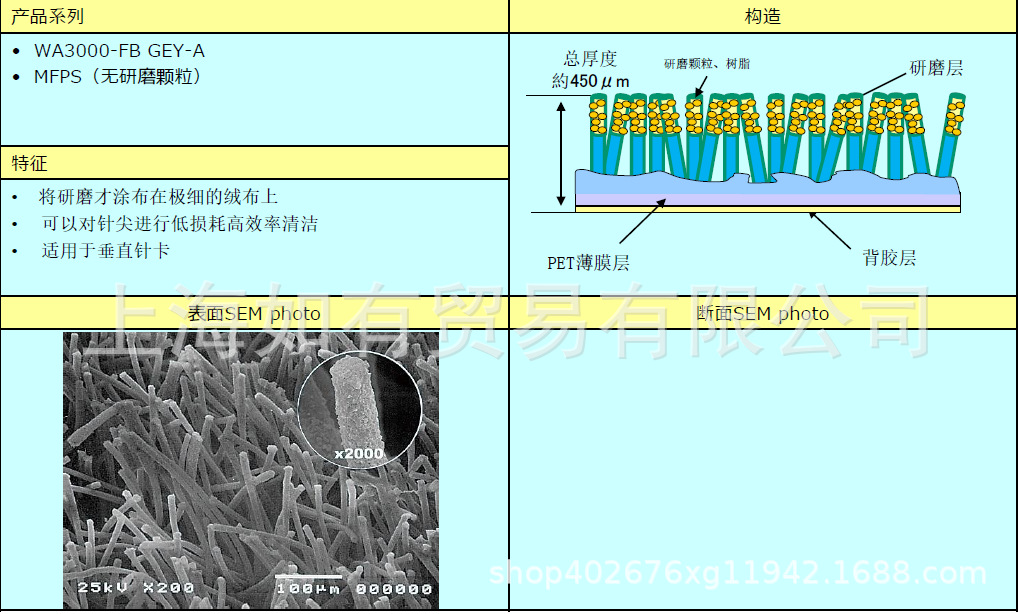Probe card cleaning , 探针卡修复磨针纸植毛, 垂直针vertical-阿里巴巴