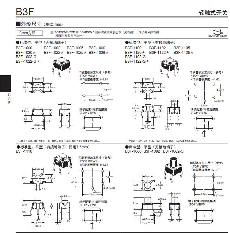 日本OMRON欧姆龙B3F-1050轻触开关原装进口全新正品日产促销中-阿里巴巴