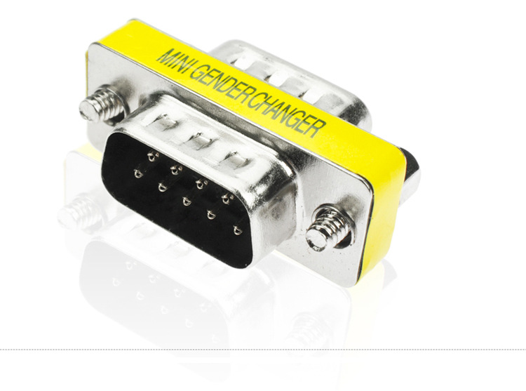 9针串口头RS232接口DB9转接头串口公对母对母公对公头9孔转接头-阿里巴巴