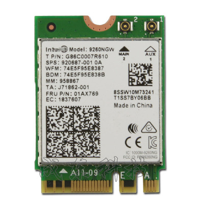 英特尔Intel AC 9260 千兆无线网卡支持1.73Gbps 蓝牙5.0 MU-MIMO-阿里巴巴