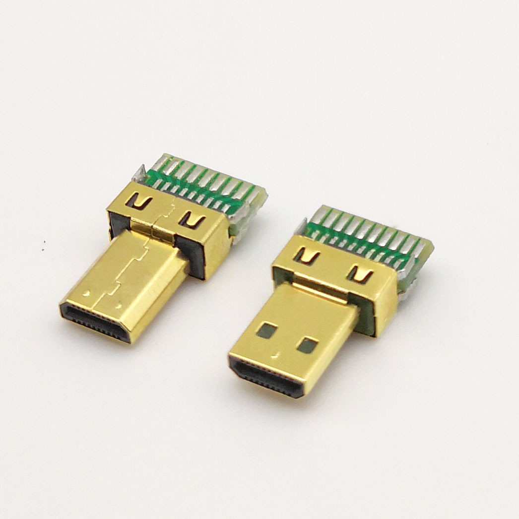 micro HDMI 公头连接器 19P夹板式 hdmi 微型接头-阿里巴巴