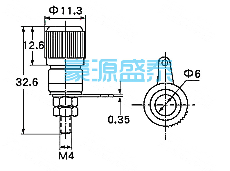 JS-910B接线柱 电焊机接线柱M4 919工业接线柱端子 4mm香蕉插座-阿里巴巴