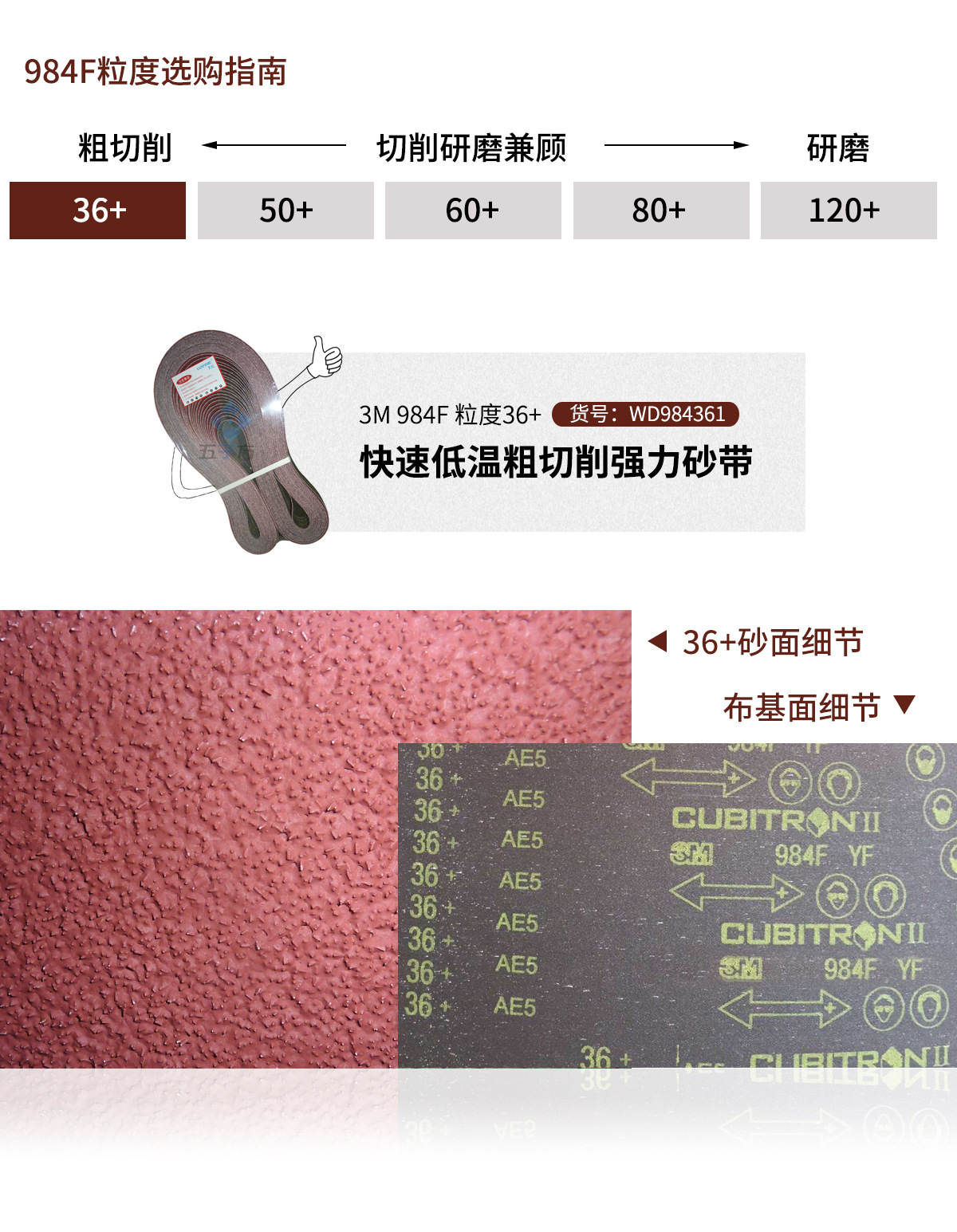 3M 984F 36+ 50*2108金属专用打磨砂带-阿里巴巴