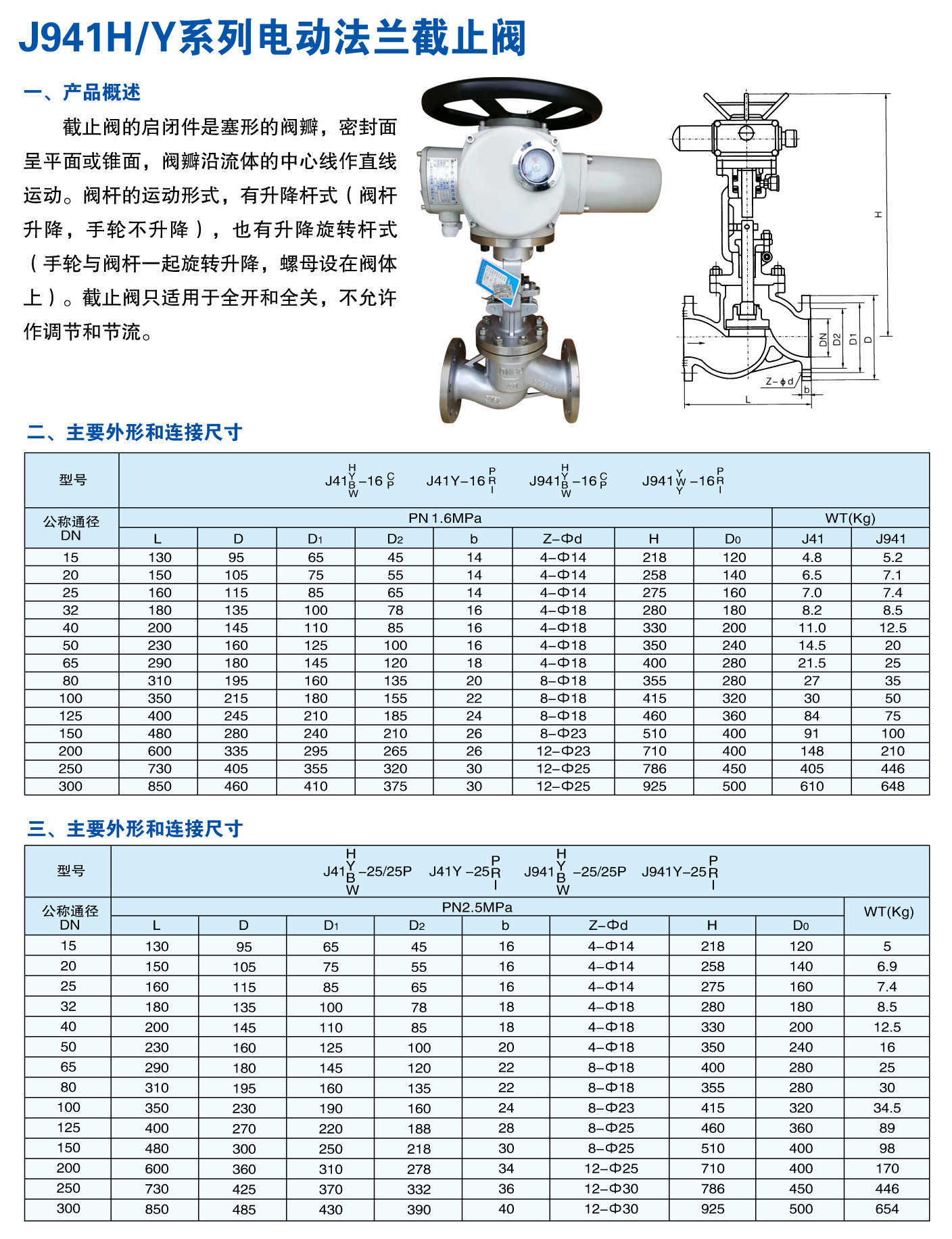 智能一体化开关型截止阀 DN100 J941H-25C电动法兰铸钢截止阀-阿里巴巴