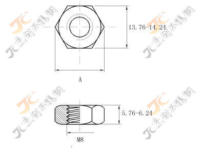 304不锈钢螺母 M8六角螺母 GB52六角螺帽不锈钢紧固件标准件-阿里巴巴