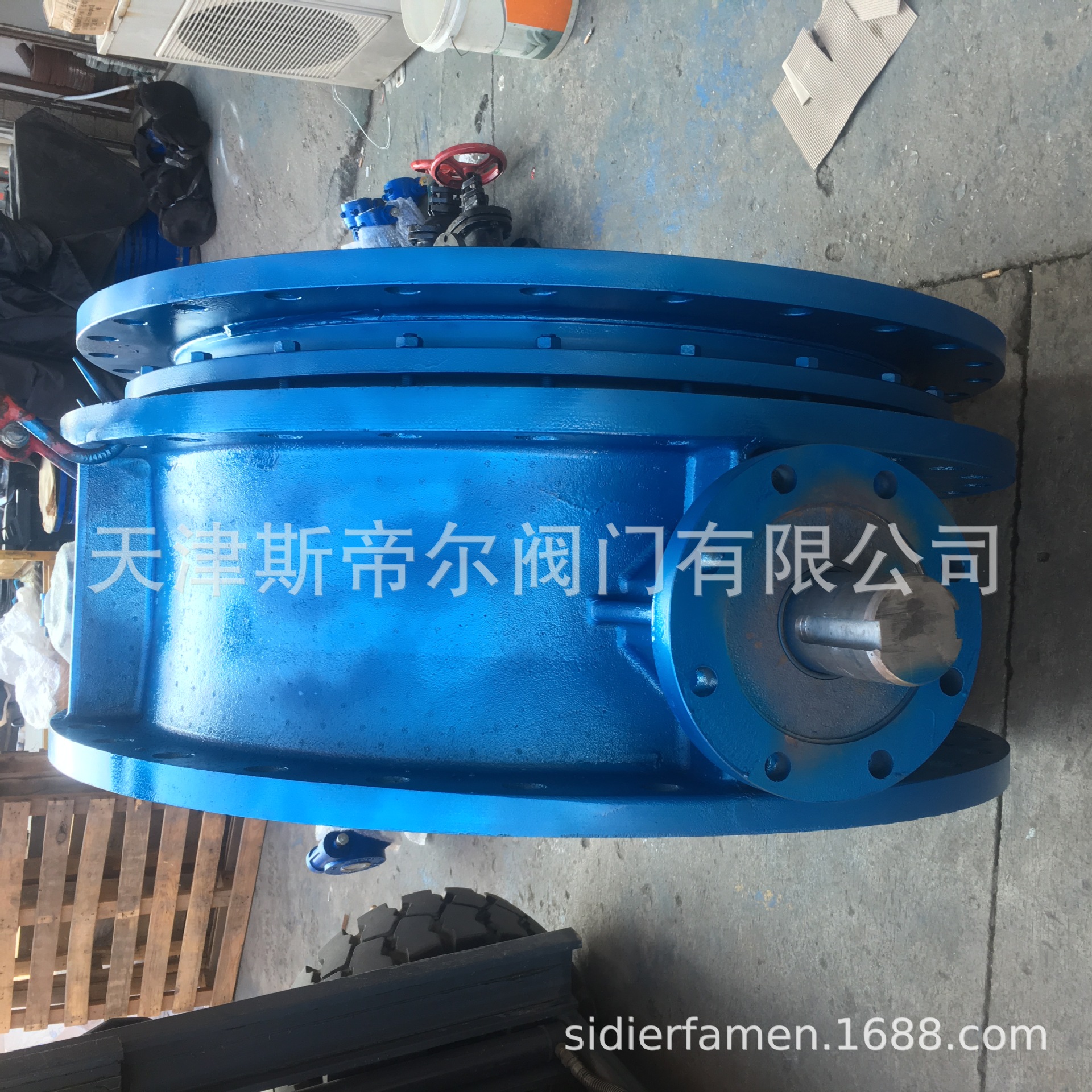 伸缩法兰蝶阀分体双法兰涡轮球墨铸铁蝶阀 天津SD341X-16Q-阿里巴巴