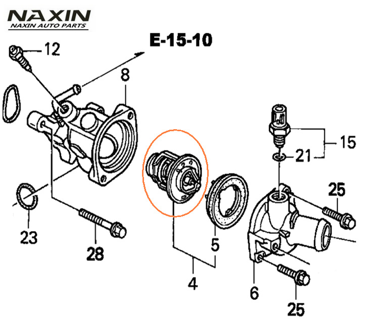适用于本田雅阁思域CRV奥德赛节温器19301-PAA-306恒温器19301P08-阿里巴巴