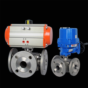 Q944HQ945H电动三通球阀T型L型 Q645F/Q644F-16P气动三通球阀-阿里巴巴