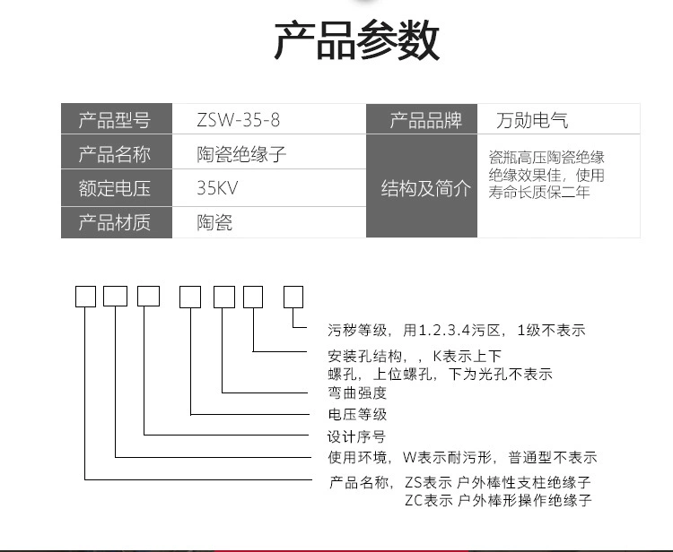 高压10KV 20KV 35KV陶瓷支柱绝缘子ZSW-35-4耐压防污电站型实心棒-阿里巴巴