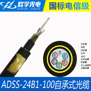 ADSS光缆 adss-16b-100自承式电力架空光缆 高压铁塔专用光缆国标-阿里巴巴