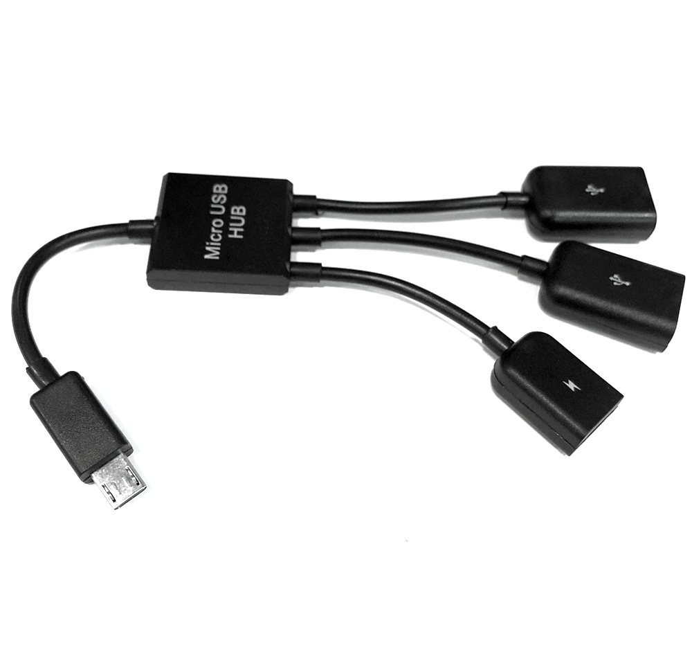 手机平板Micro USB OTG HUB集线器安卓一拖三带供电接U盘鼠标键盘-阿里巴巴