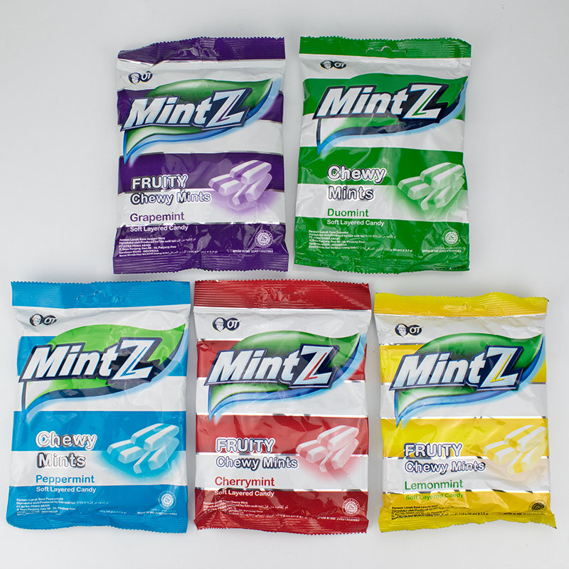 印尼MINZT明茨薄荷糖115g 多口味水果薄荷软糖办公室儿童零食-阿里巴巴