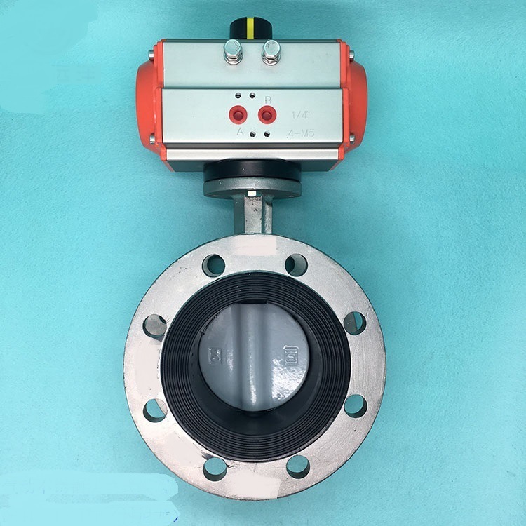D641X-16C气动双法兰蝶阀DN200气动铸钢蝶阀DN100气动软密封蝶阀-阿里巴巴