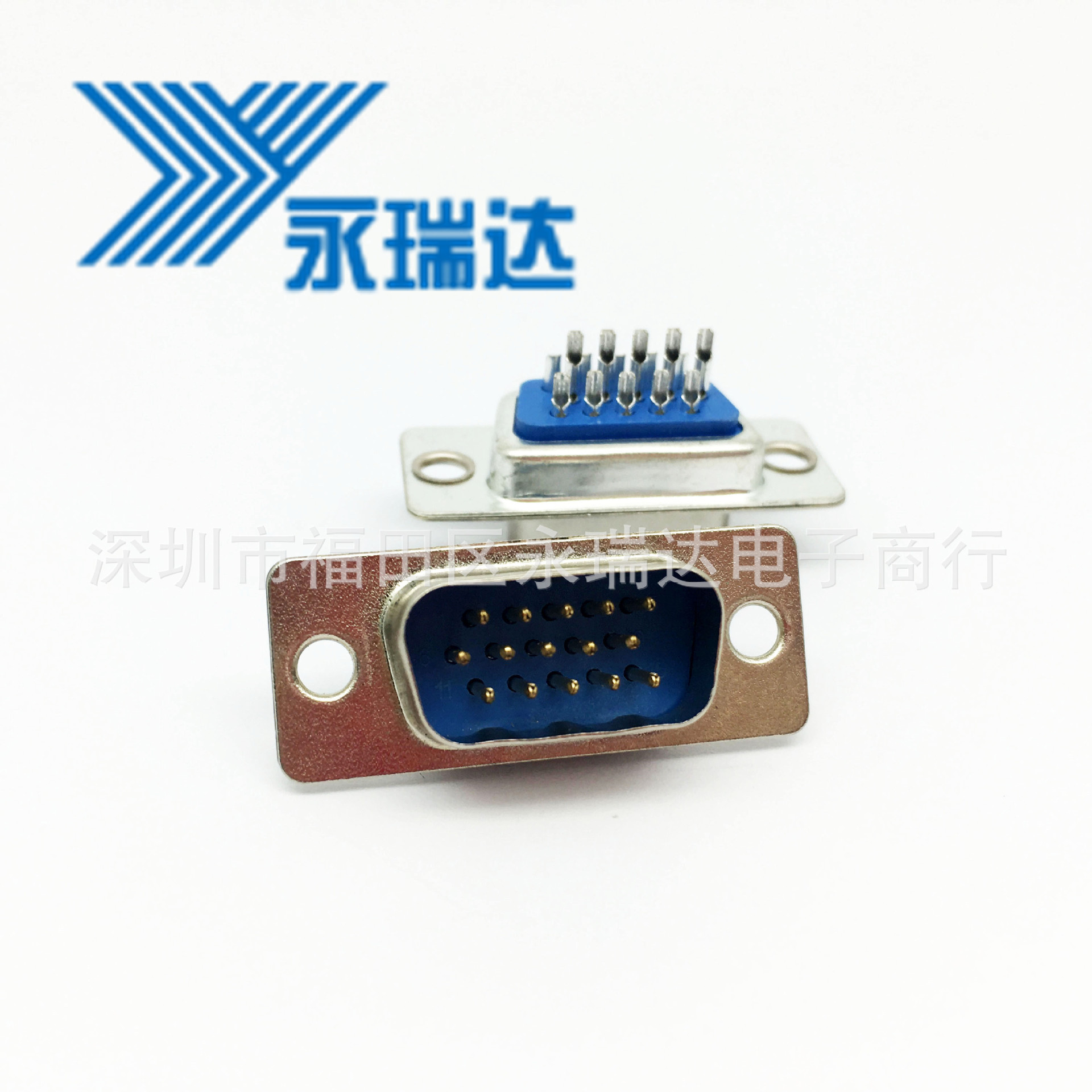HDB15公头 DUSB焊线式 三排15孔插座接头VGA公座连接器 vga母座-阿里巴巴