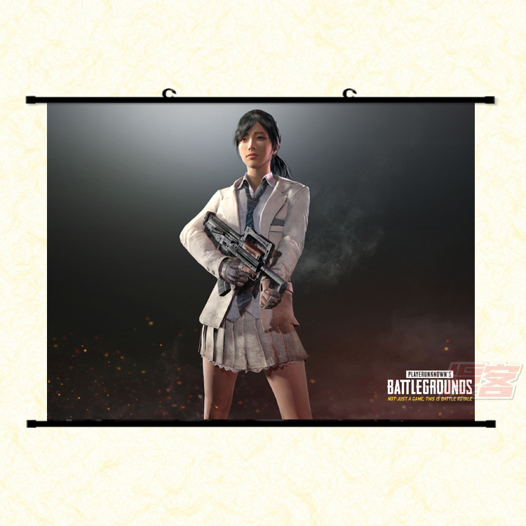 绝地求生大逃杀 卷轴挂画吃鸡周边 PUBG海报游戏墙饰礼物 批发-阿里巴巴