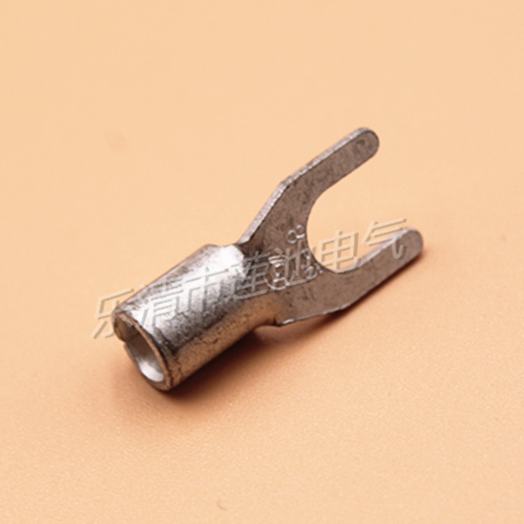 U型冷压端子 叉形裸端头SNB8-6 紫铜焊口 镀亚光1.2厚 500只/包-阿里巴巴