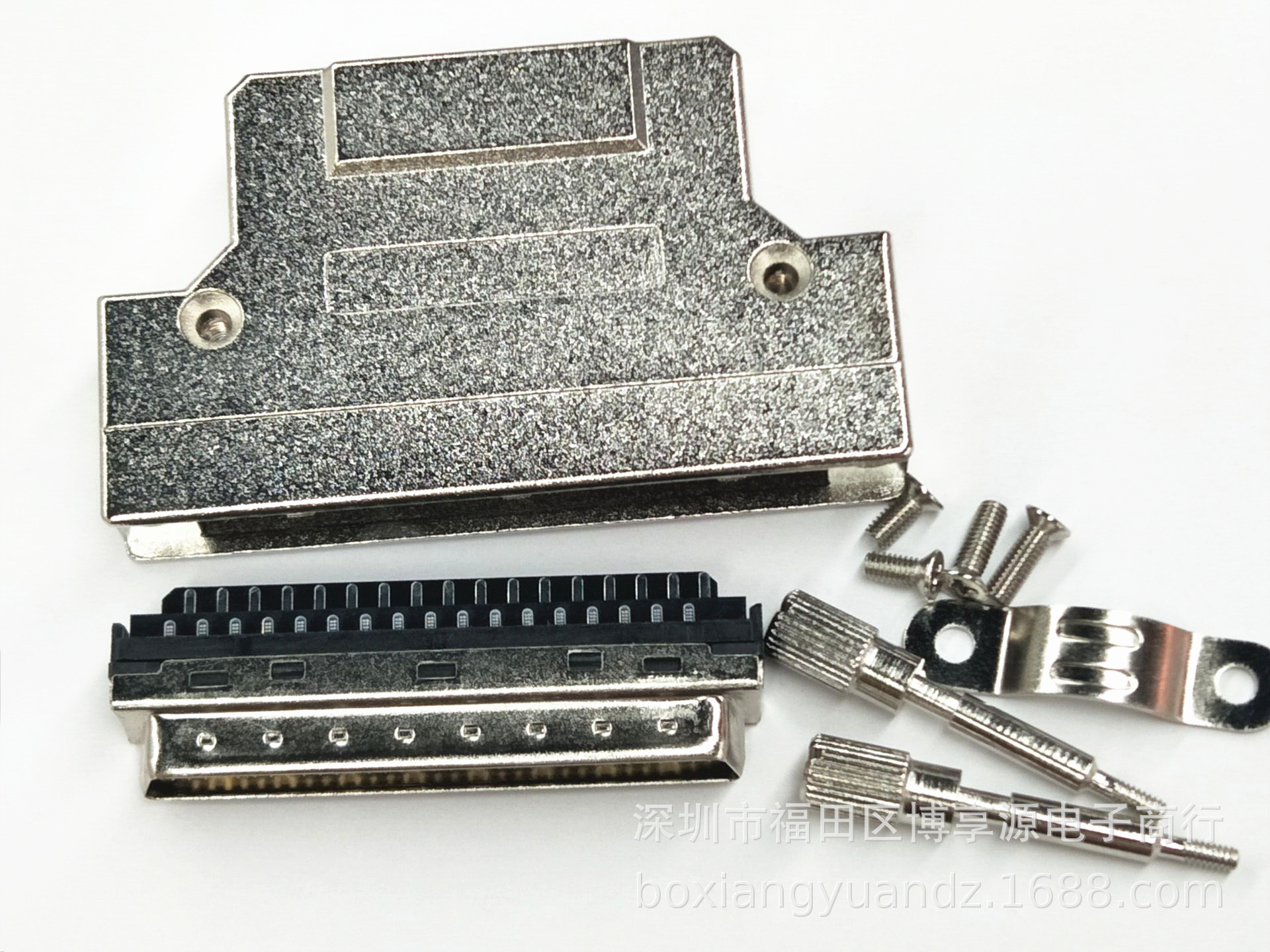 SCSI-68P 公头 68针 DB型 HDB68P 68芯 焊线式 铁壳带螺丝 接插件-阿里巴巴