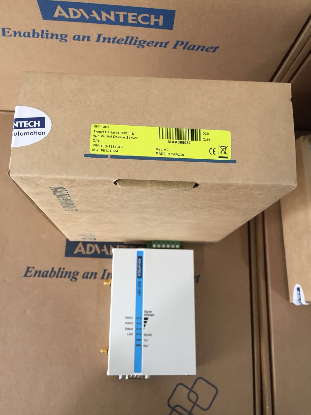 研华1端口RS-232/422/485转无线WIFI EKI-1361-BE工业串口服务器-阿里巴巴