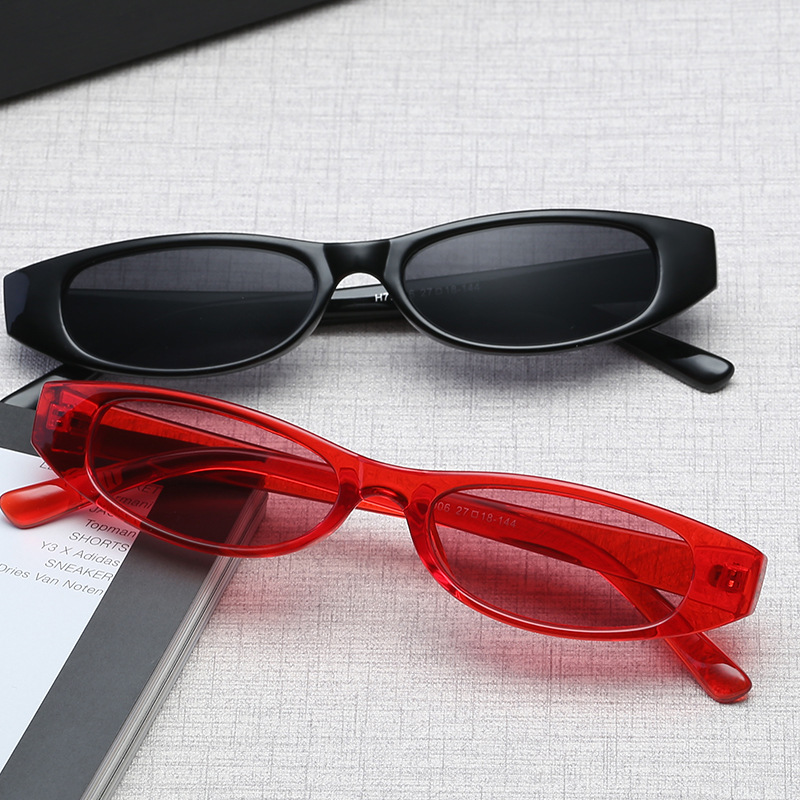 New small frame sunglasses for men and women narrow edge square ...