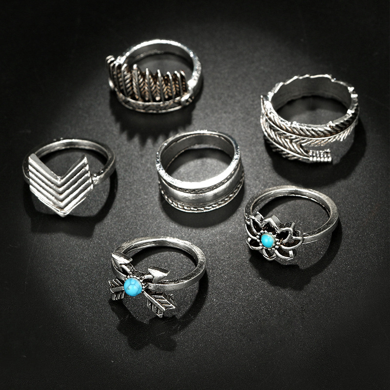 Alloy Simple Geometric Ring Alloy NHGY2181Alloy