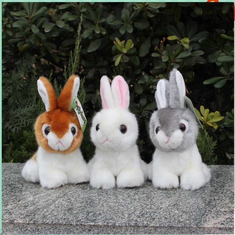 可爱小白兔子毛绒玩具坐姿兔子玩偶商场抓机布娃娃仿真小兔子批发-阿里巴巴