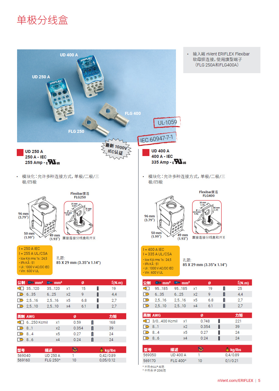 erico单极分线盒_ERICO单极分线盒569010 UD80A ERIFLEX DISTRIBUTION BLOCK 1 - 阿里巴巴