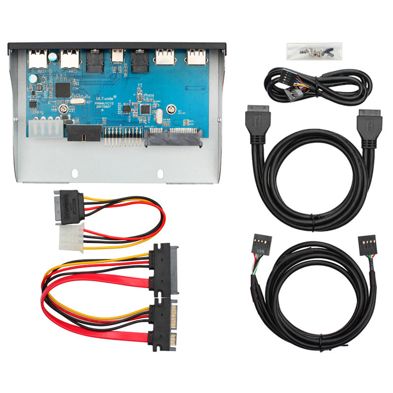 USB3.0光驱位前置面板USB3.0台式机光驱位前置面板19Pin转USB3.0-阿里巴巴