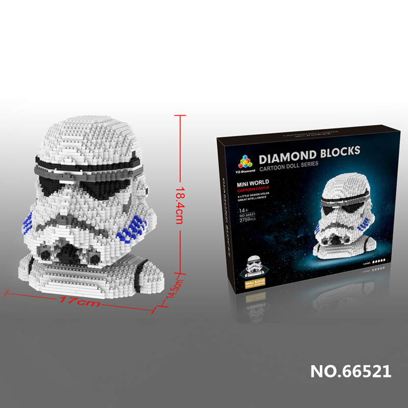 伟力YZ66521 66522 黑白武士小颗粒钻石拼装积木 卡通益智玩具-阿里巴巴