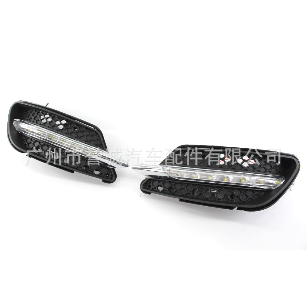 适用奔驰W204 08-10年运动版改装日行灯格栅套件 LED日行灯 下网-阿里巴巴