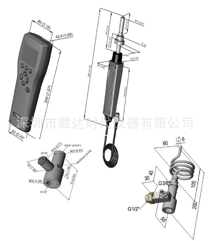 维萨拉 vaisala MI70 多功能手持表 HM70手持温湿度计DM70露点仪-阿里巴巴